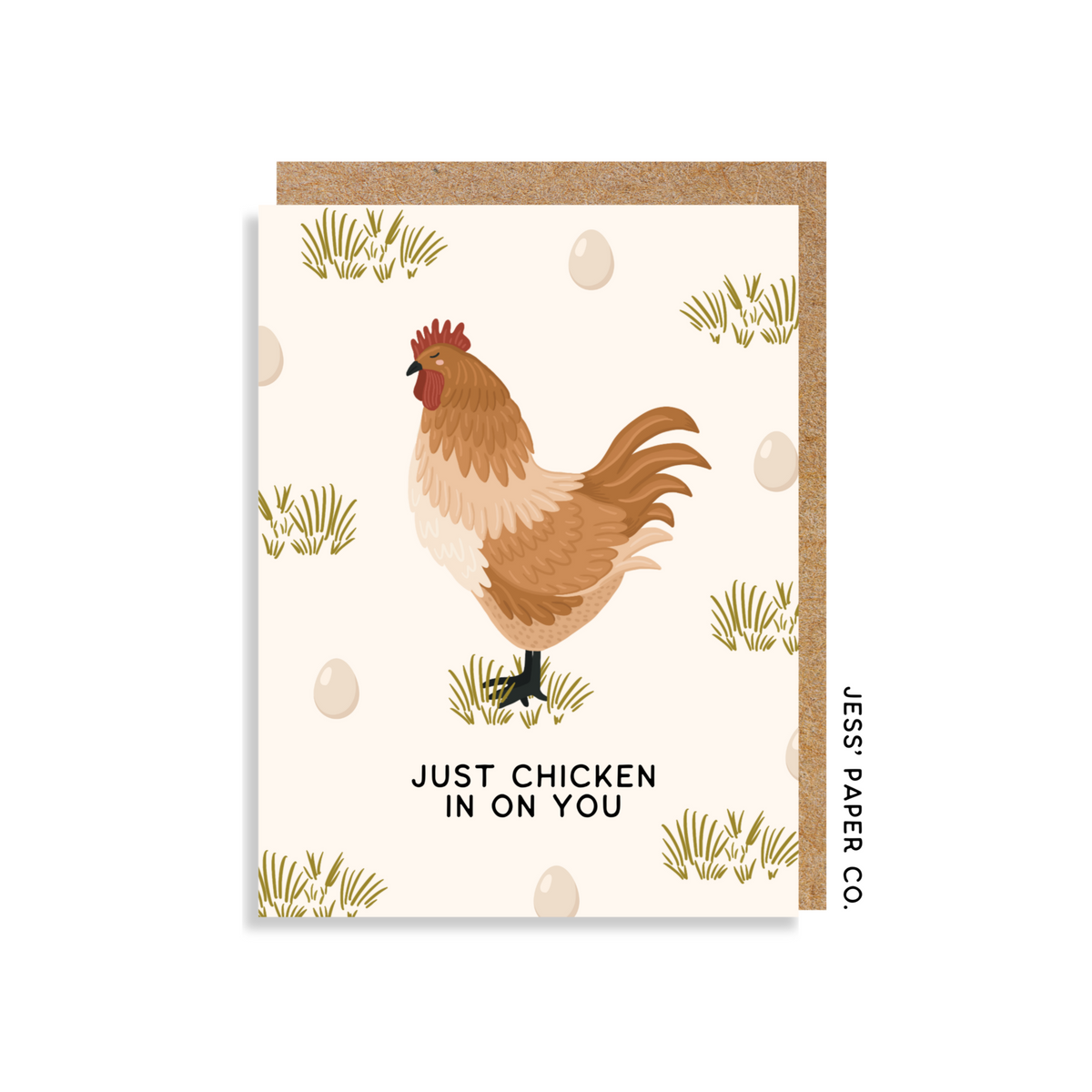 Just Chicken in Card | Jess' Paper Co.