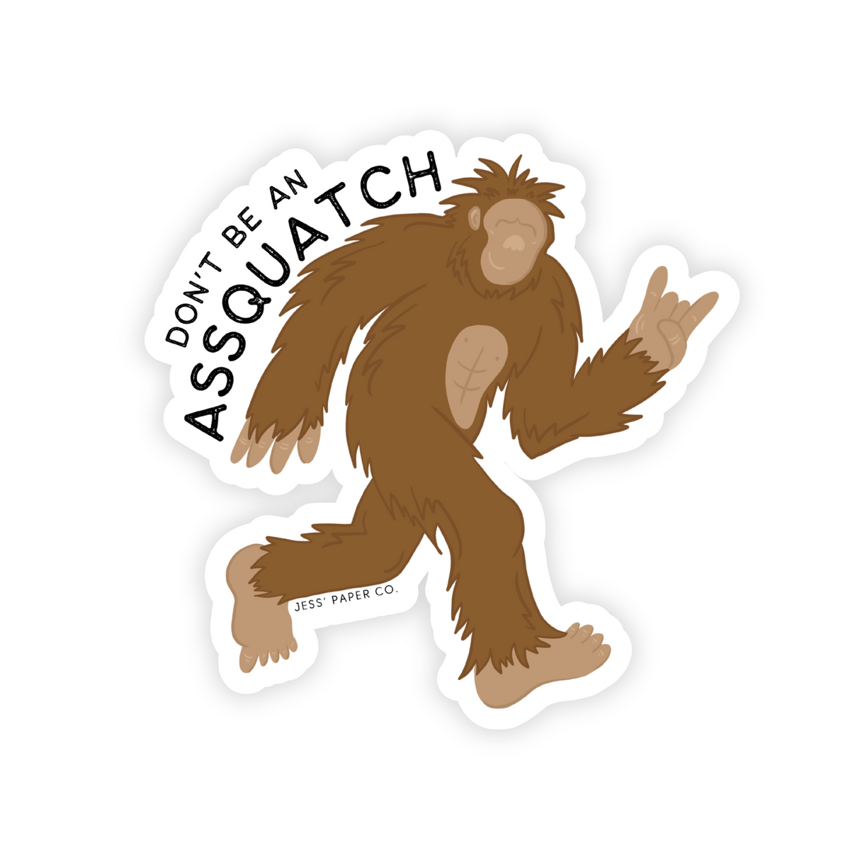 Sasquatch Sticker | Jess' Paper Co.