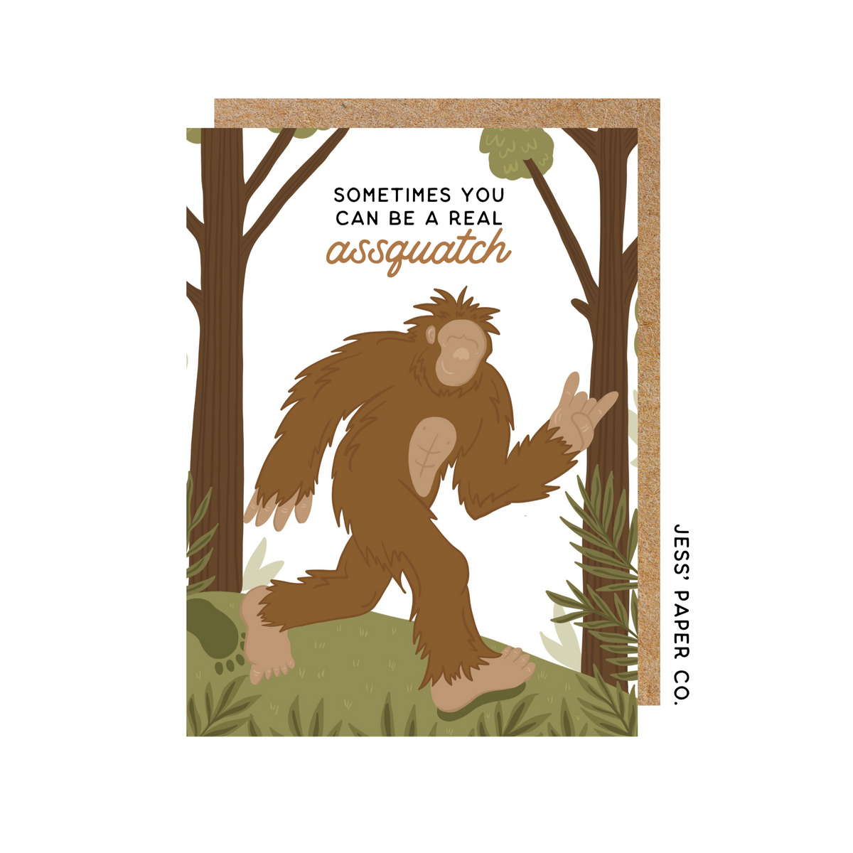Sasquatch Card | Jess' Paper Co.